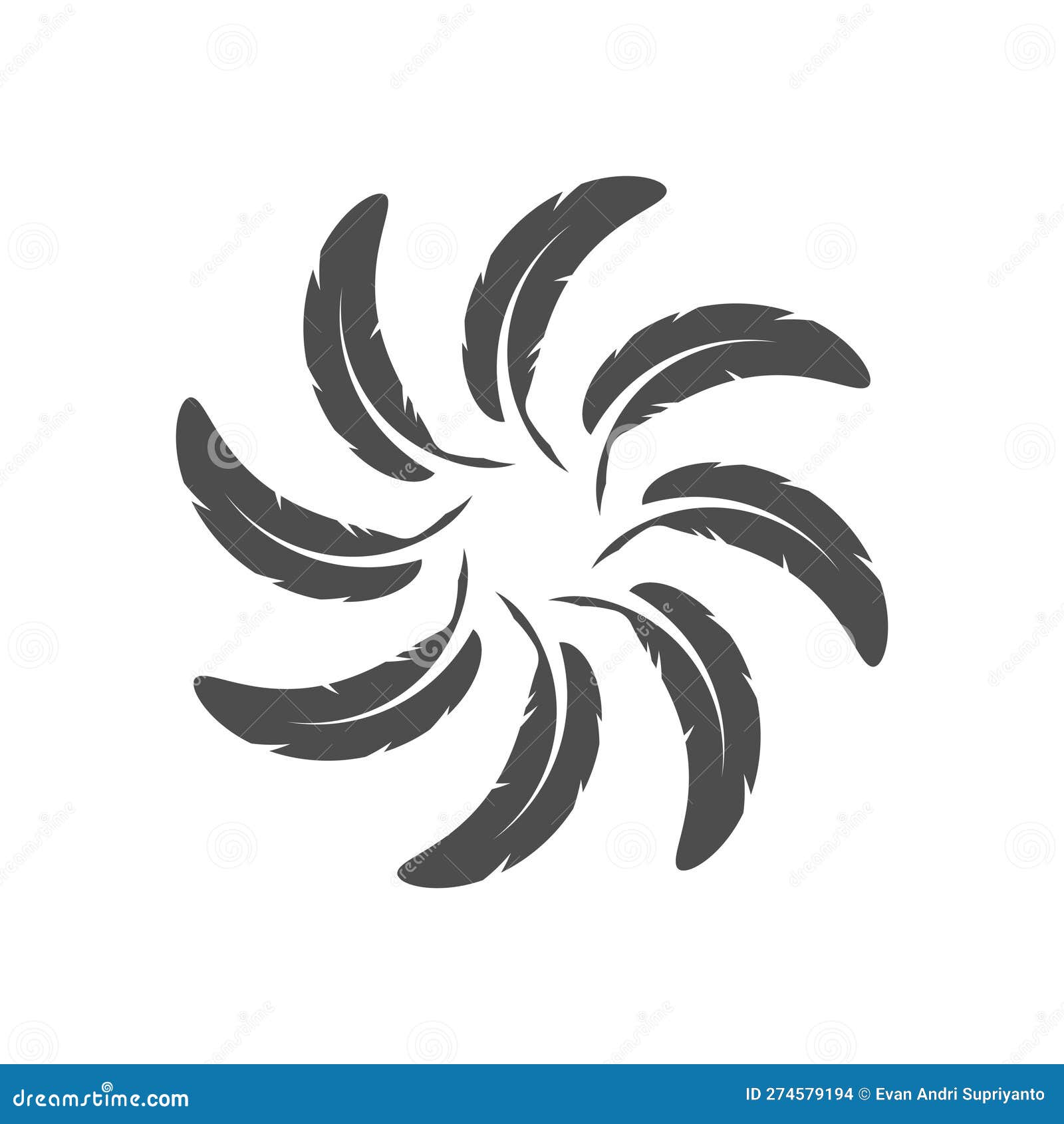 Feather Logo Vector Template and Symbol Design Stock Vector ...