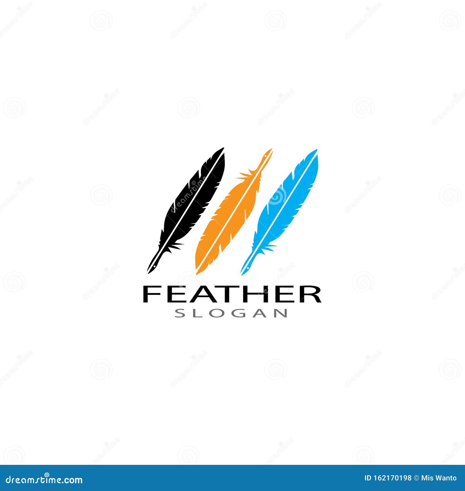 Feather Logo Vector Templates Stock Vector - Illustration of background ...