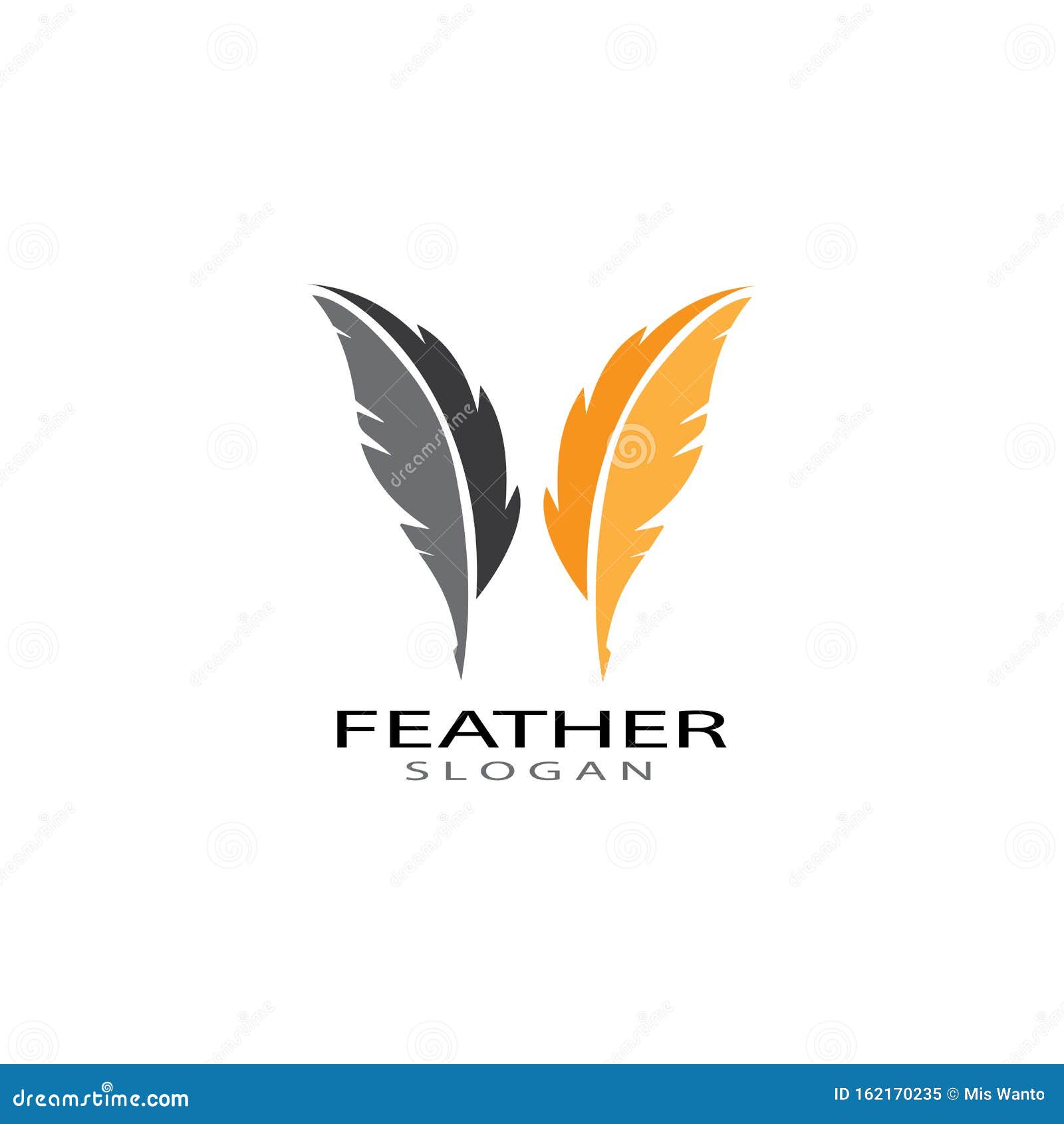 Feather Logo Vector Templates Stock Vector - Illustration of concept ...