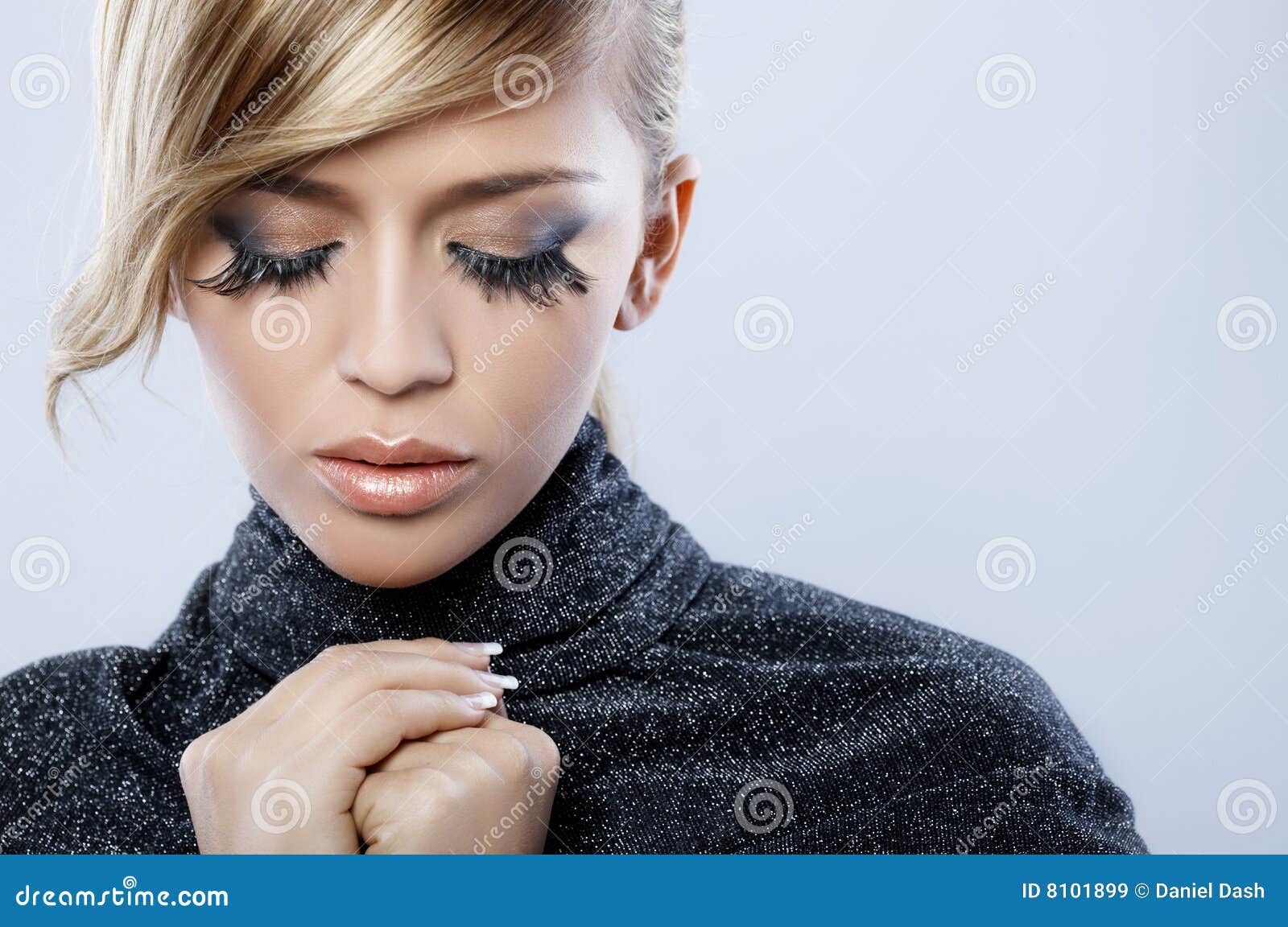 Feather Makeup stock image. Image of human, portrait, posing - 8101899