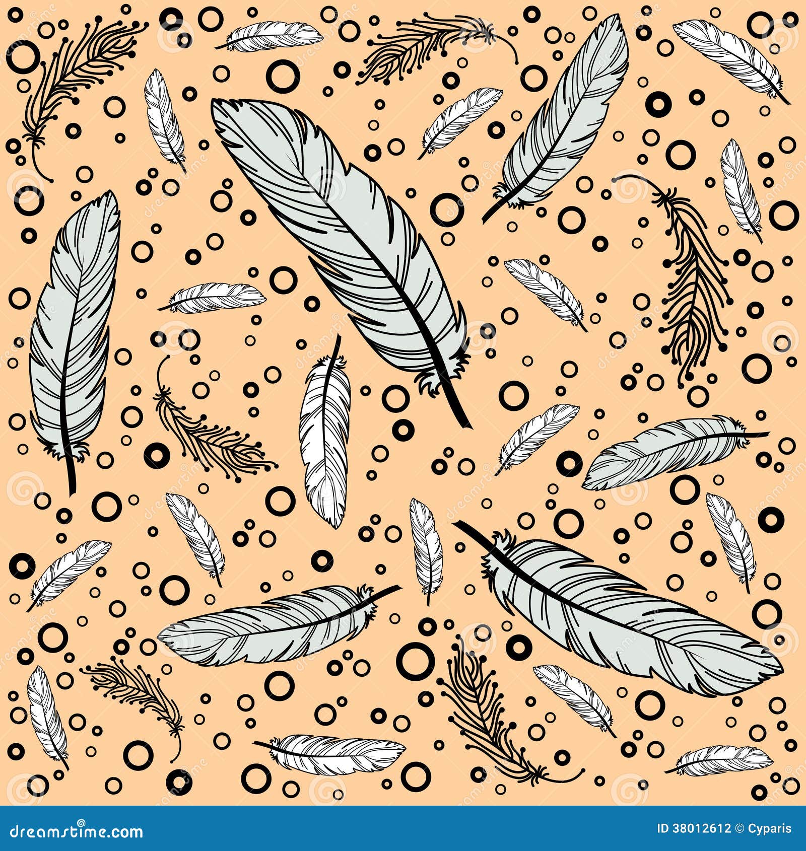 Feather pattern stock vector. Illustration of plumage - 38012612
