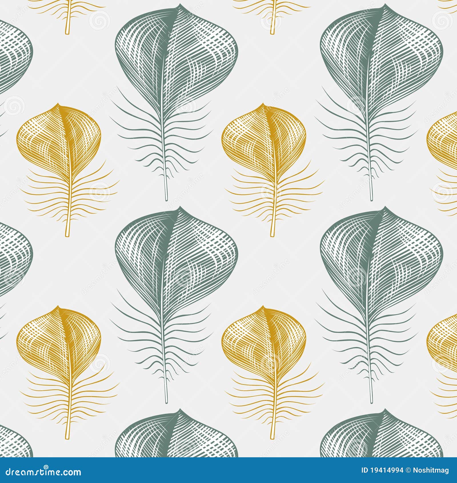 Feather pattern background stock vector. Illustration of seamless ...