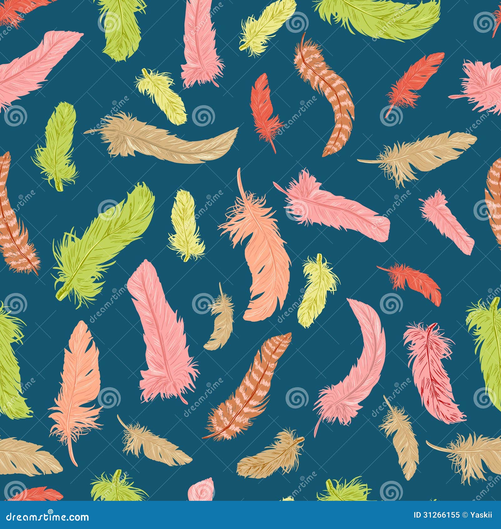 Feather pattern stock vector. Illustration of bird, feather - 31266155