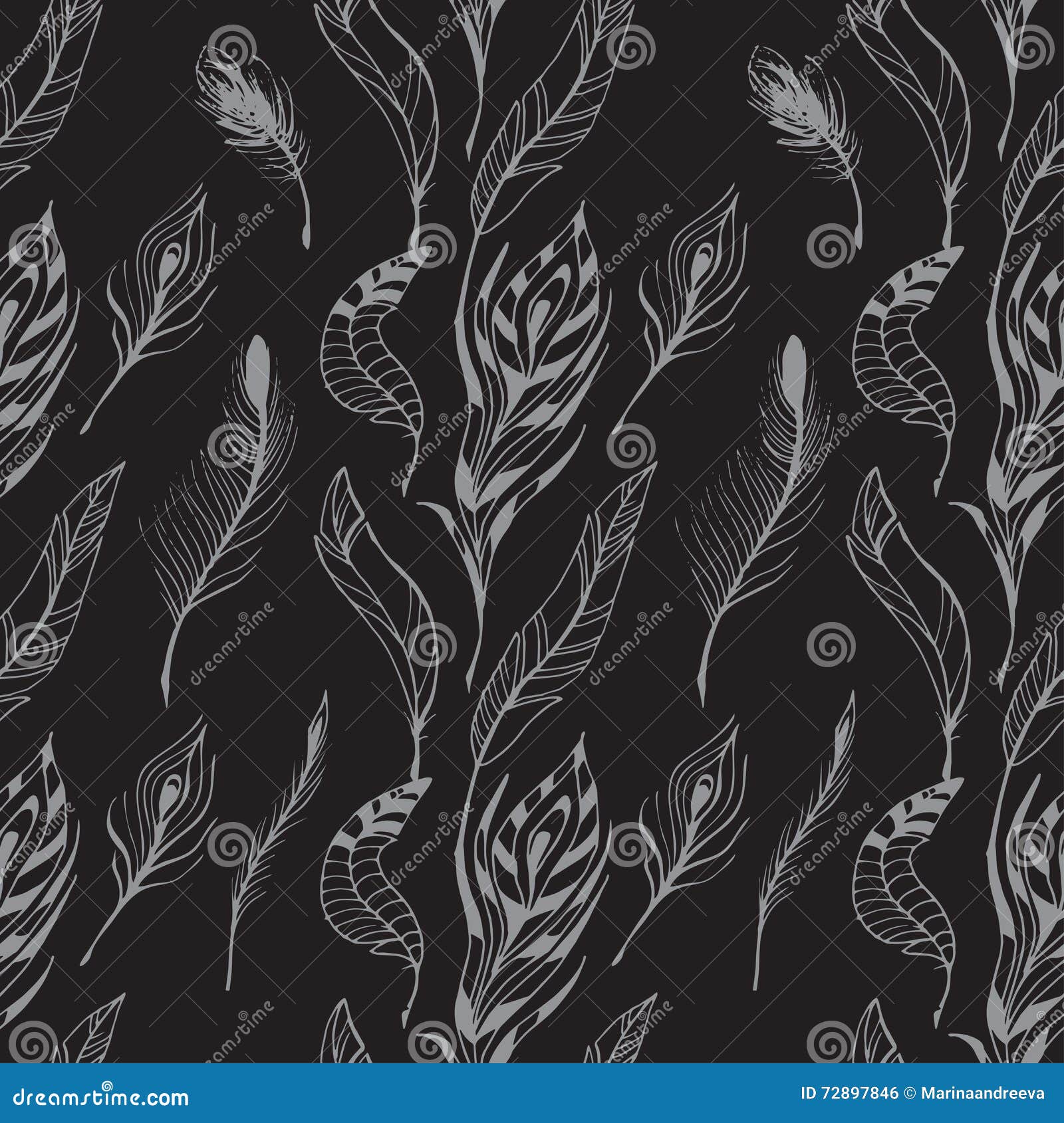 Feather pattern 1 stock vector. Illustration of feather - 72897846