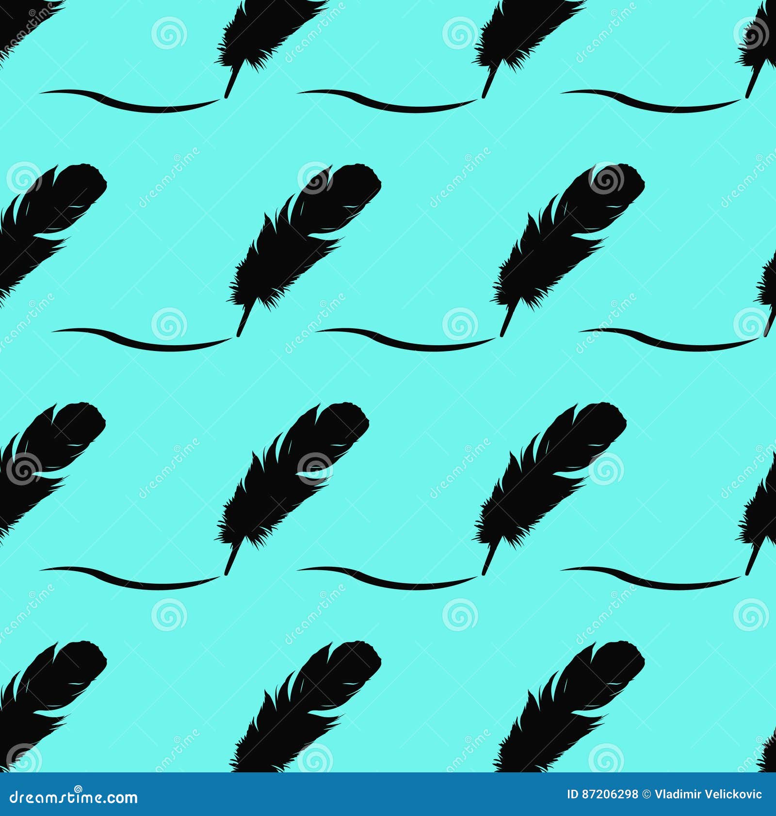 Feather pattern stock vector. Illustration of design - 87206298