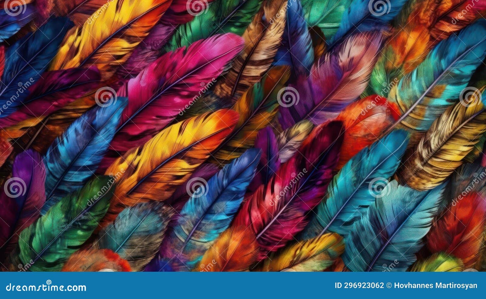 Feather Pattern. Watercolor Bird Feather Pattern from Wing Stock ...