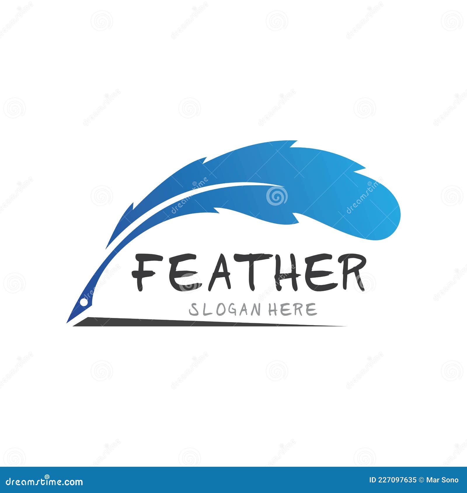 Feather Pen Logo and Symbol Vector Image Stock Vector - Illustration of ...