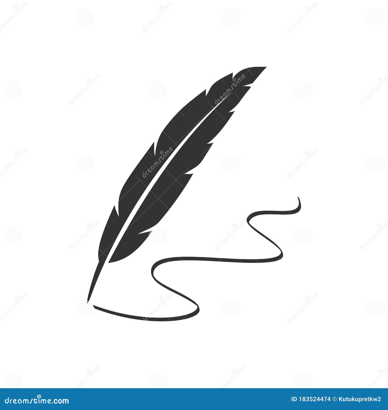 Feather Pen Logo Template Illustration Design. Vector EPS 10 Stock ...