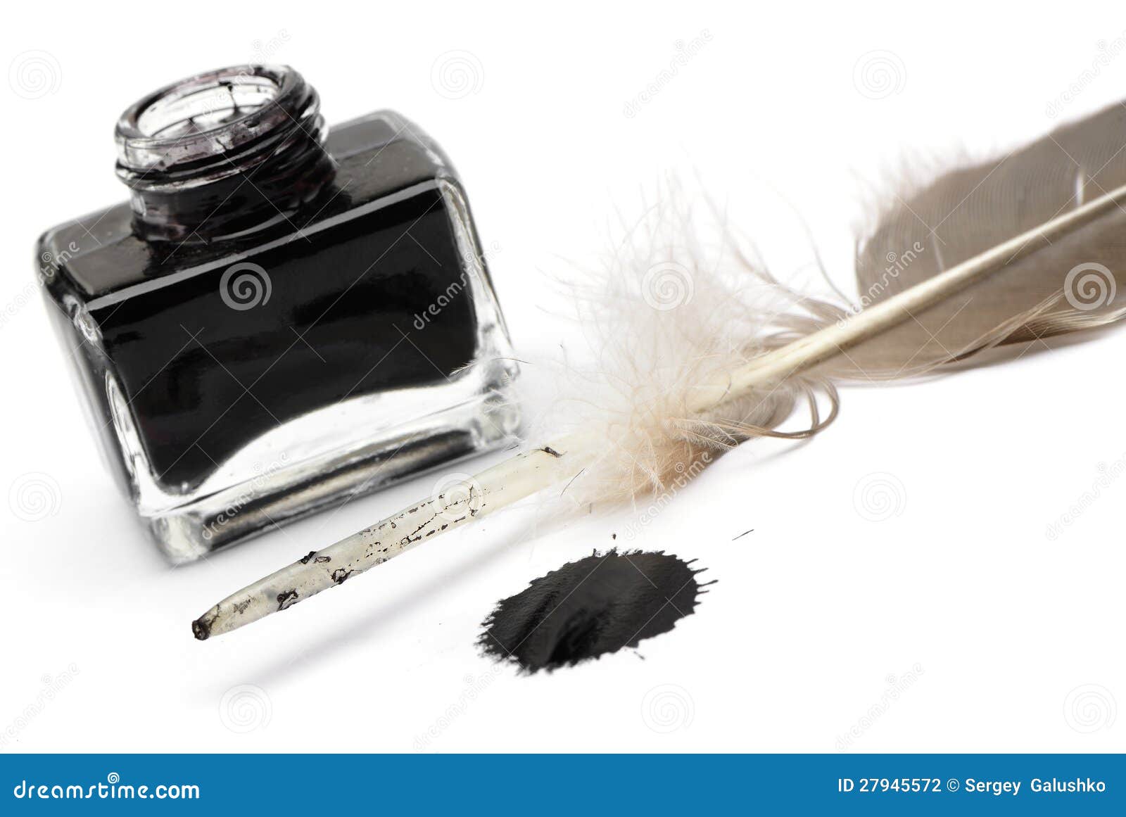 Feather Pen Set of Abstract Colour Stock Photo - Image of macro, color ...
