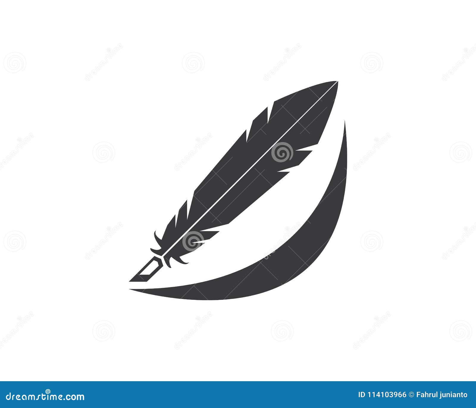 Feather Pen Write Sign Logo Stock Vector - Illustration of letter ...