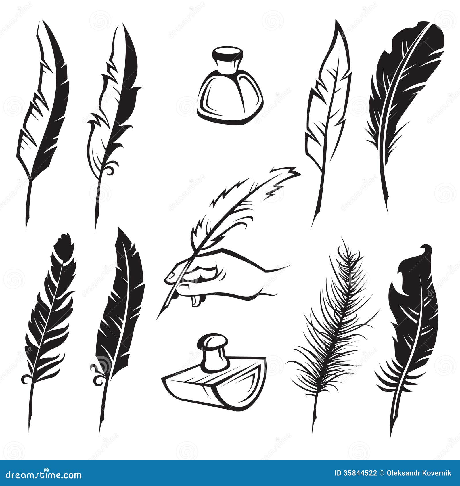 Feather Pens Cartoon Vector | CartoonDealer.com #11084729