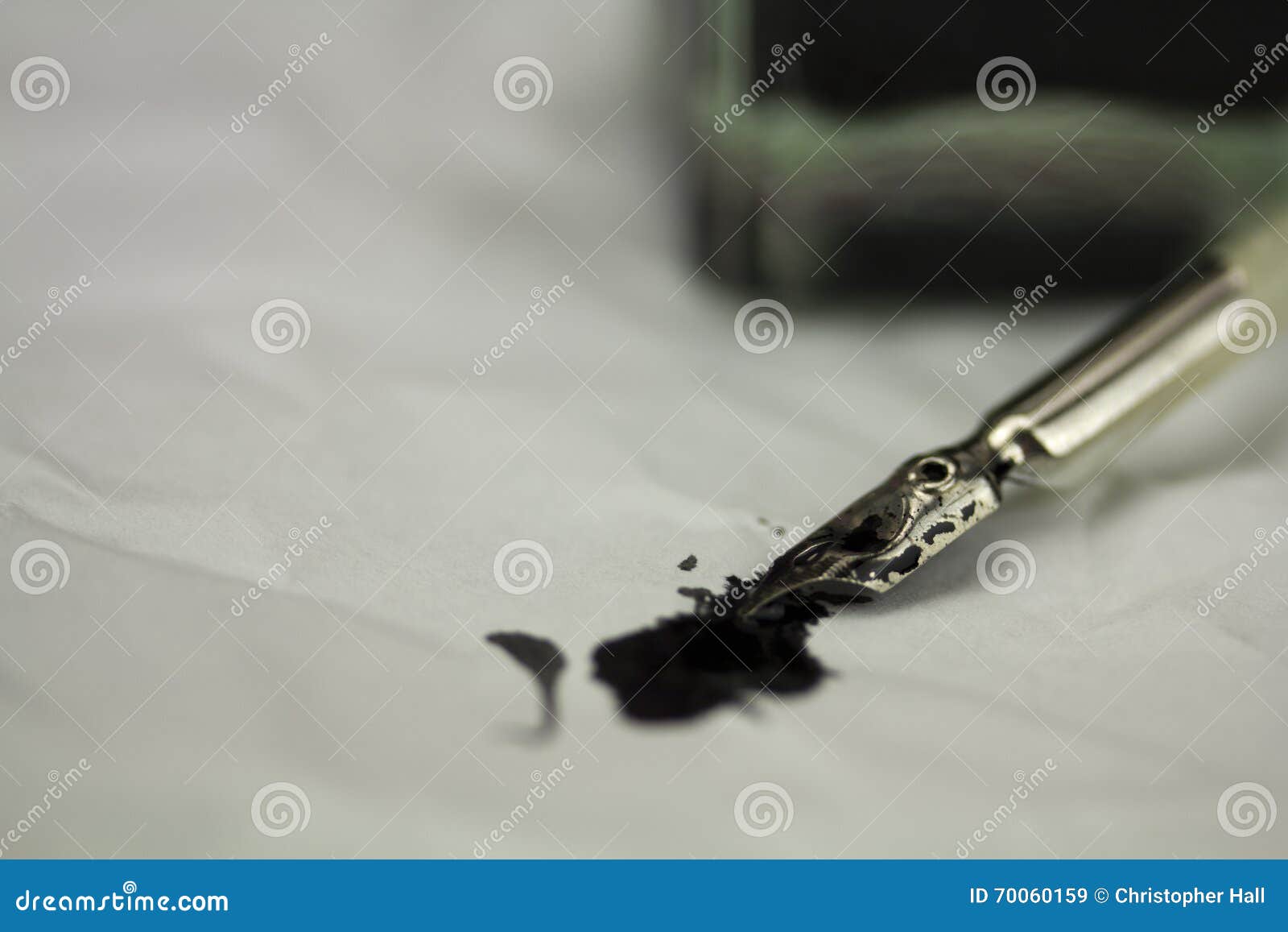 Feather Quill Pen with Metal Nib Stock Image - Image of antique ...