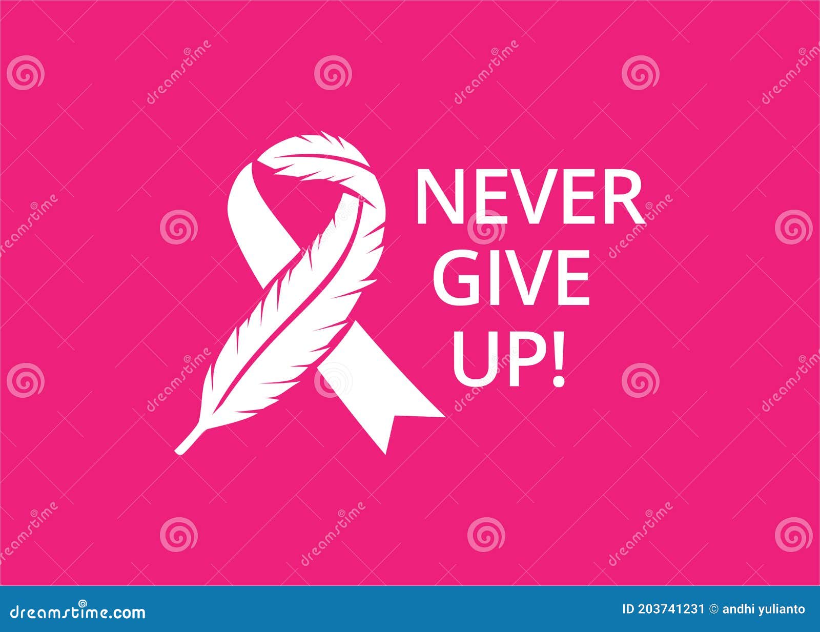 Feather and Ribbon Tied in Awareness Shape Symbol Vector Graphic Design ...