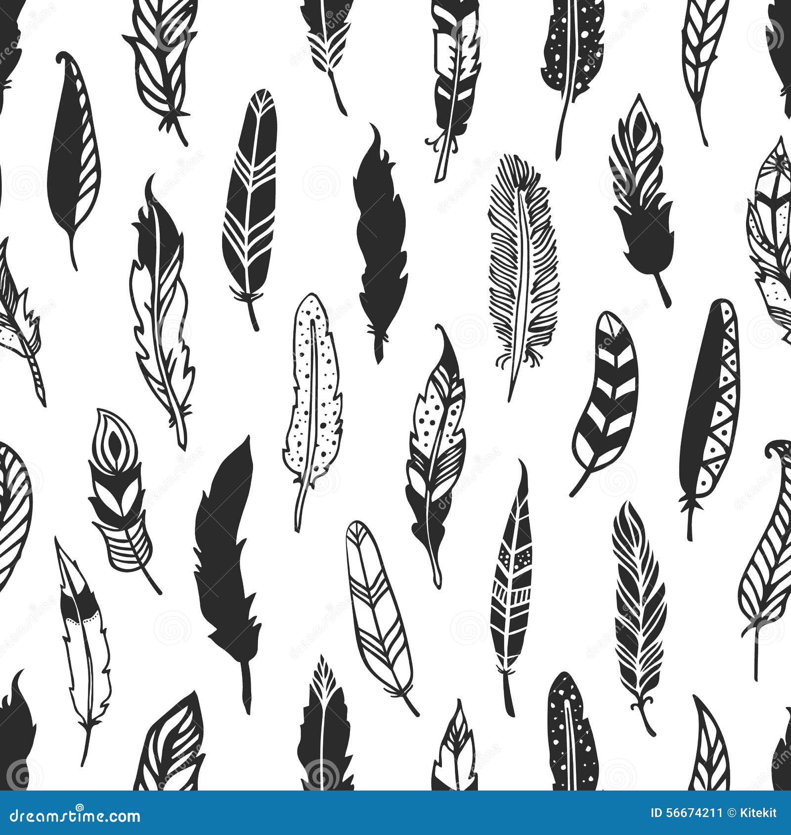 Vector Feather Background, Retro Pattern | CartoonDealer.com #54381663