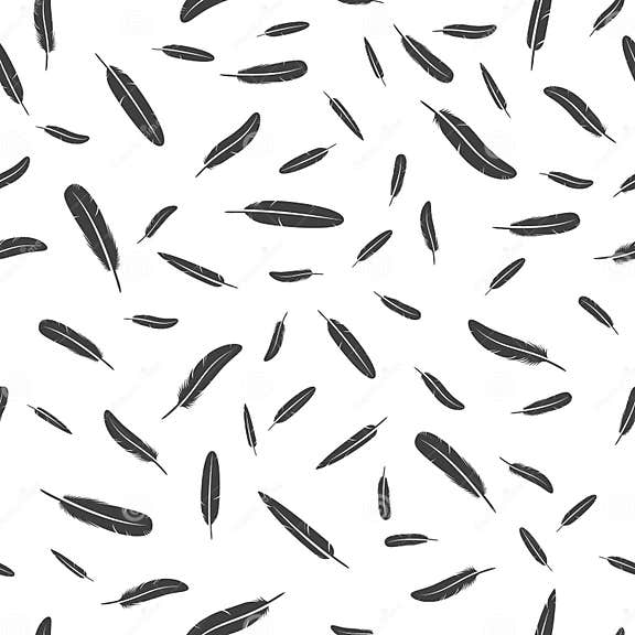 Feather Seamless Background Stock Vector - Illustration of natural ...