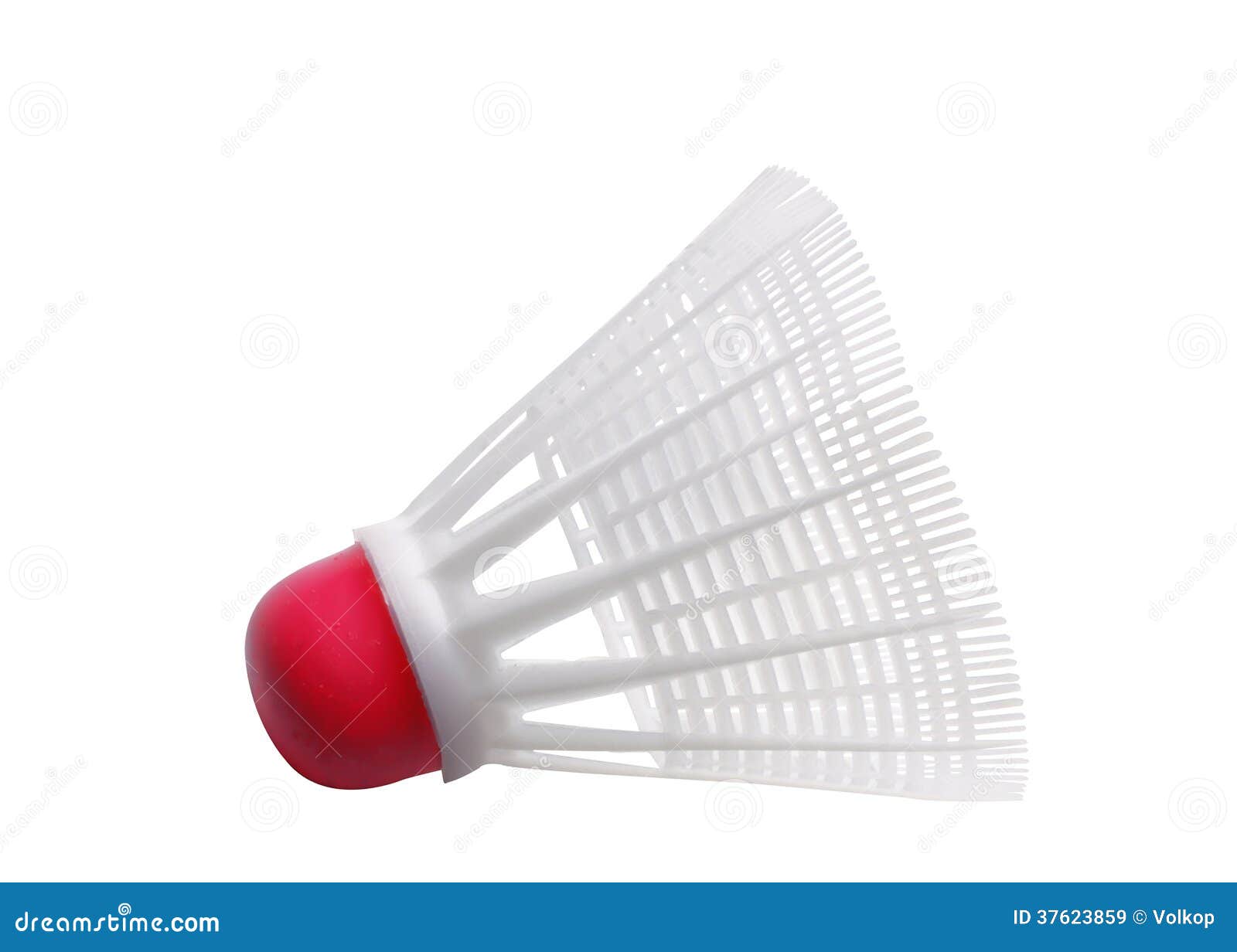 Feather Shuttlecock Isolated on White Stock Image - Image of color ...