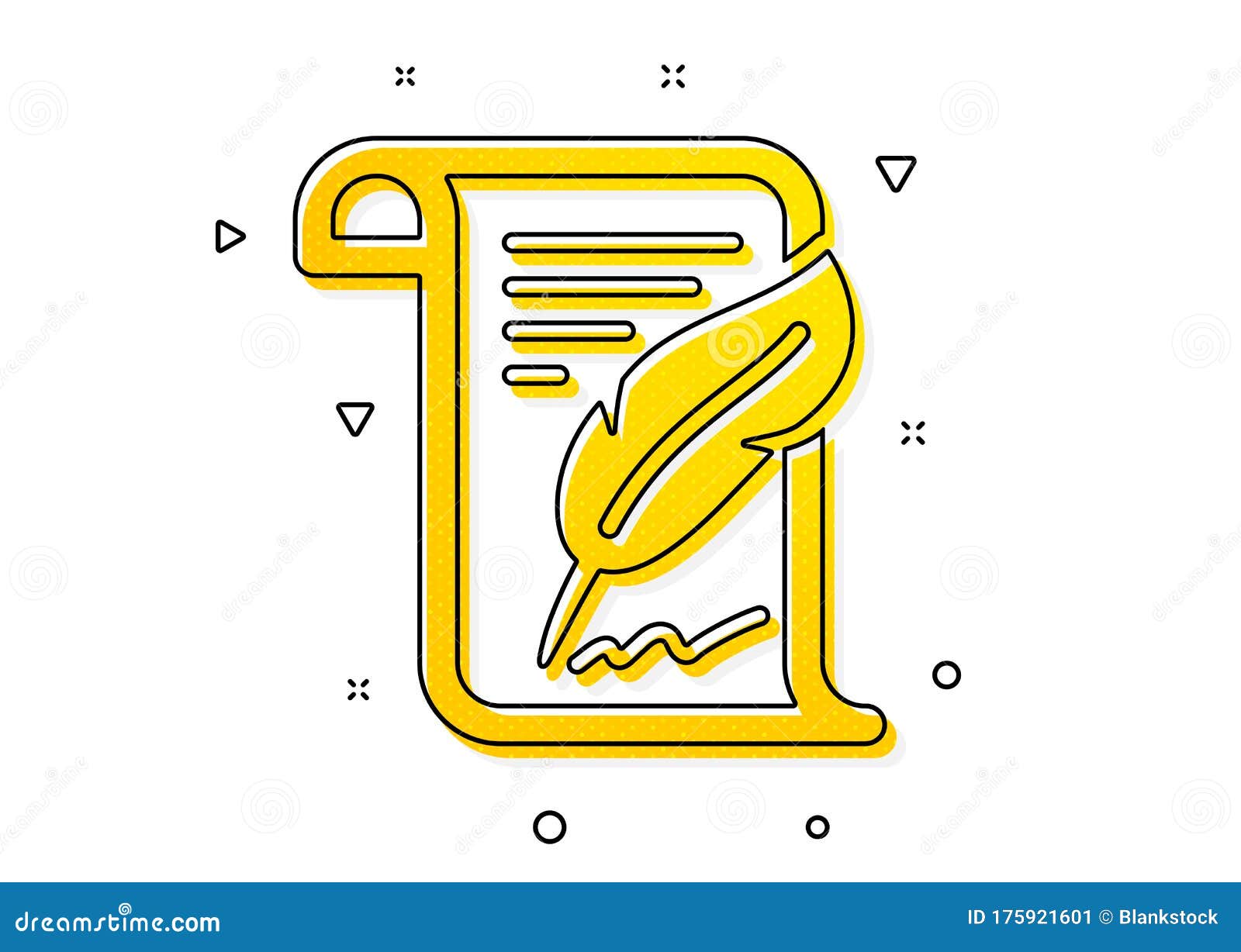 Feather Signature Icon. Copywriting Sign. Vector Stock Vector ...