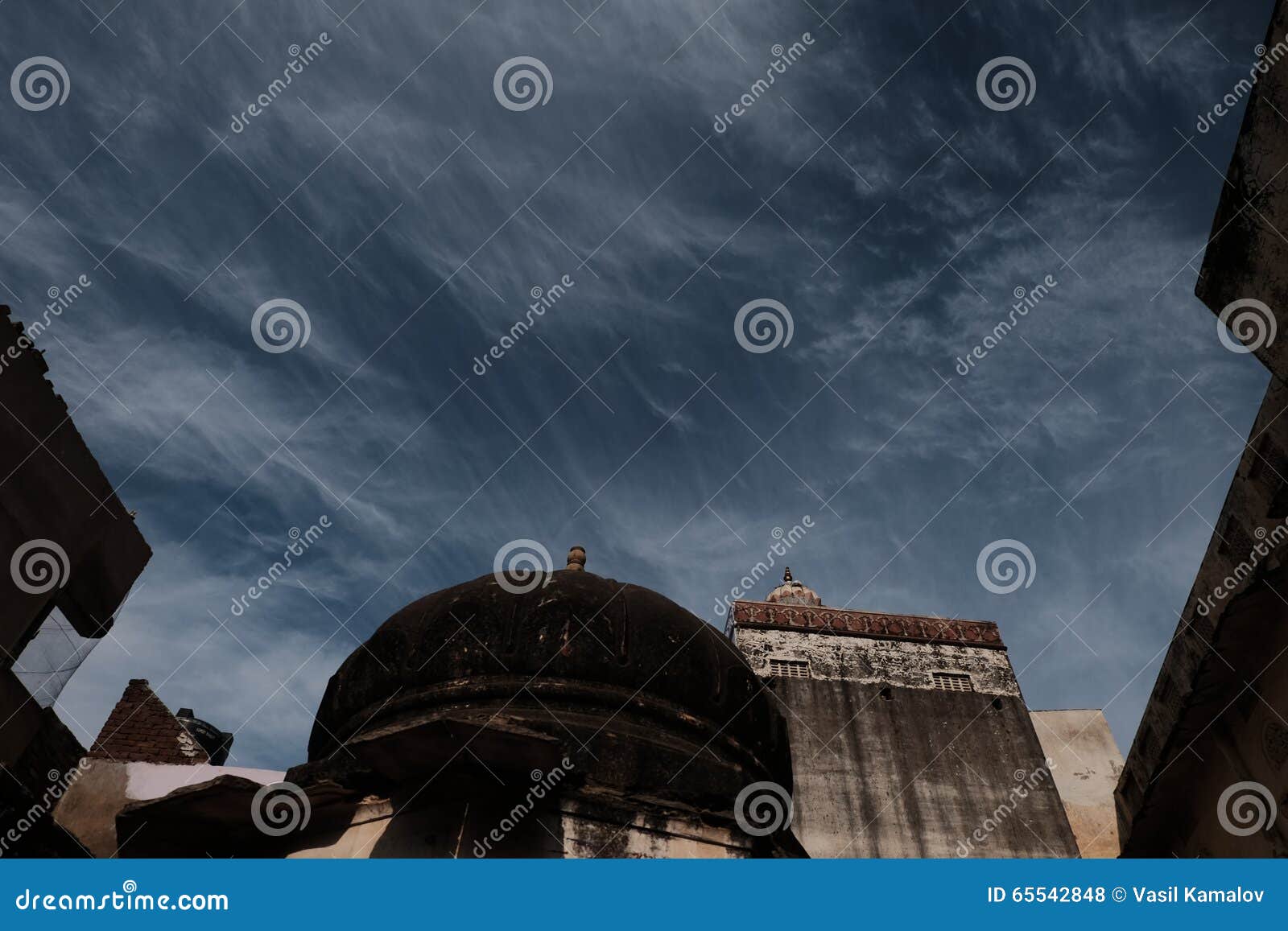 Feather sky and old temple stock photo. Image of feathers - 65542848