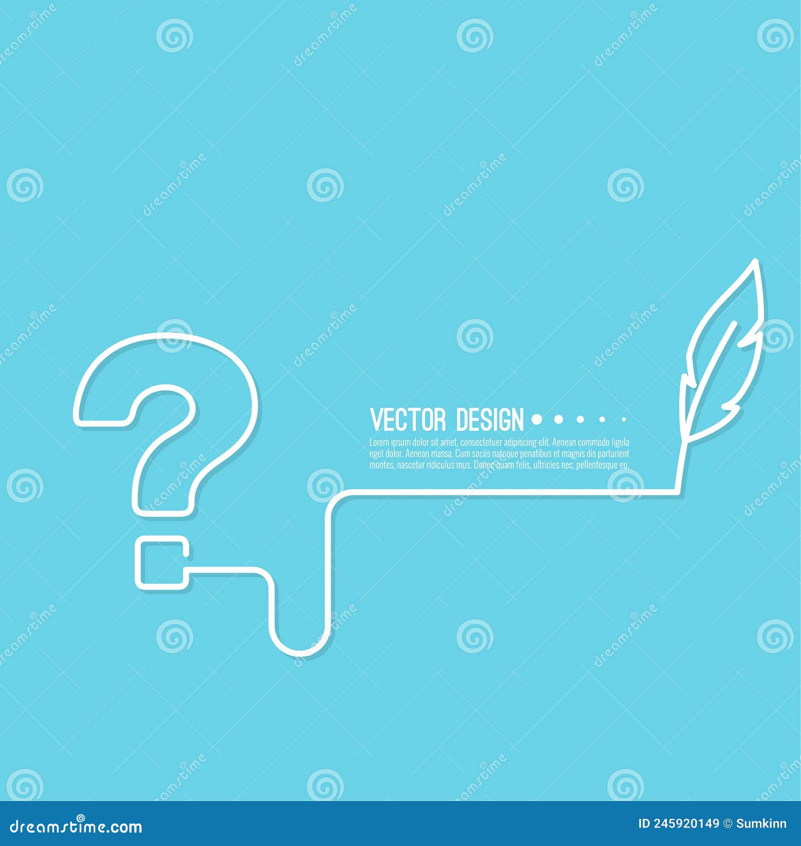 Feather symbol design. stock vector. Illustration of answer - 245920149