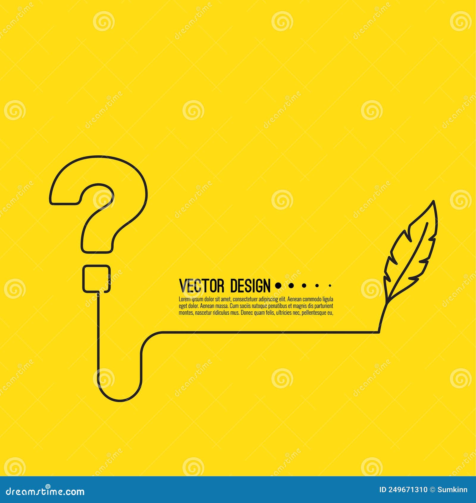 Feather symbol design. stock vector. Illustration of vector - 249671310