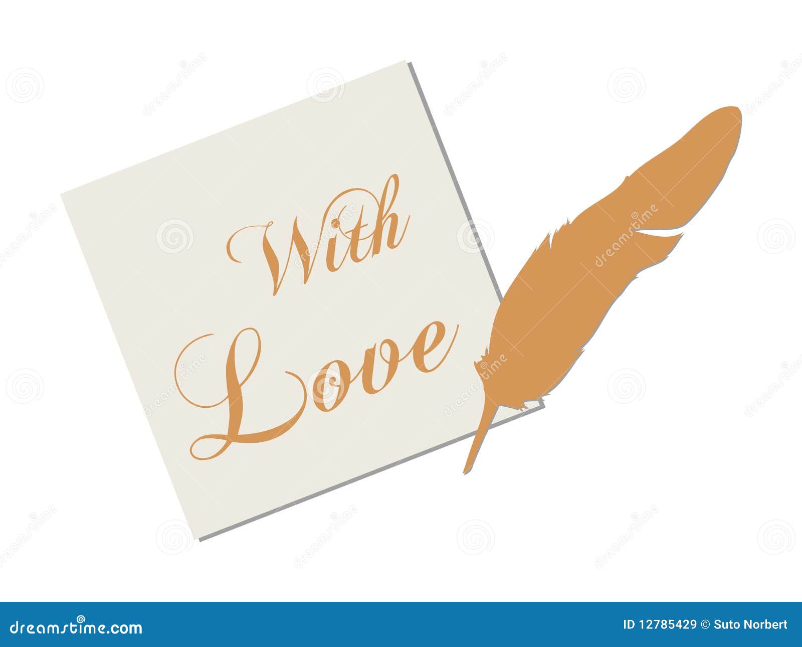 With feather and text stock vector. Illustration of calligraphy - 12785429