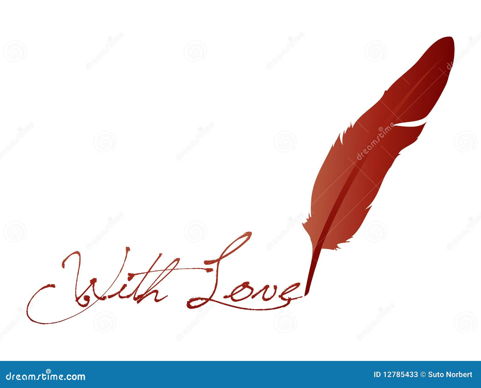 With feather and text stock vector. Illustration of feather - 12785433