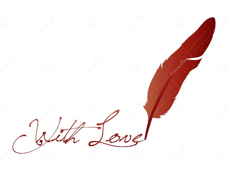 With feather and text stock vector. Illustration of feather - 12785433
