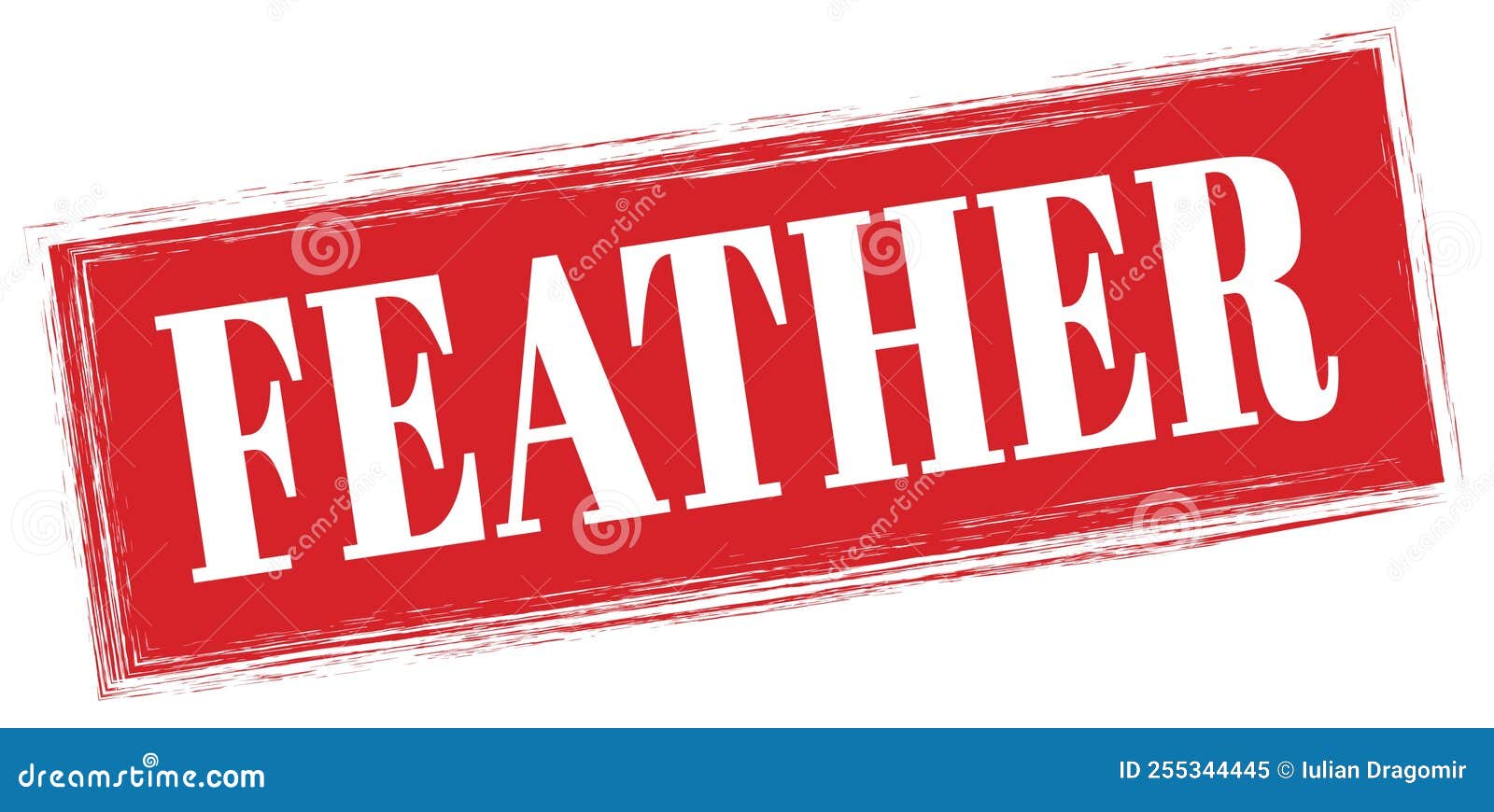FEATHER Text Written on Red Stamp Sign Stock Illustration ...