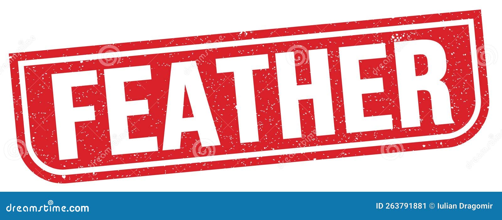 FEATHER Text Written on Red Stamp Sign Stock Illustration ...