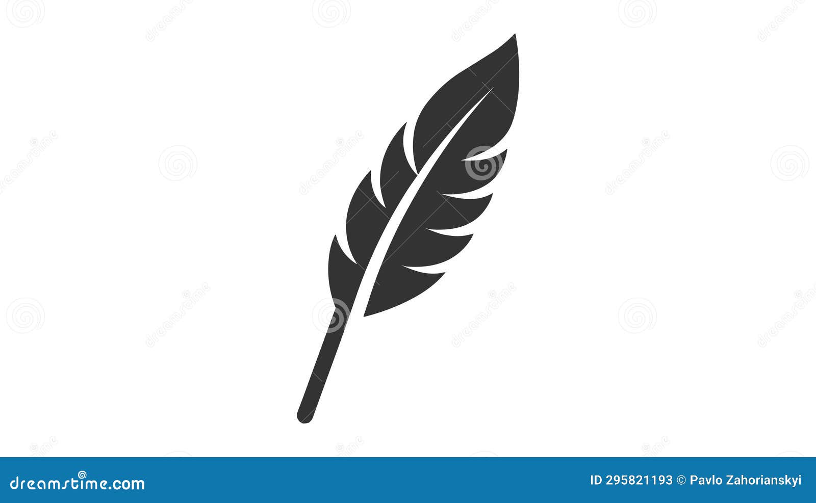 Feather Vector Icon Isolated on White Background Stock Illustration ...