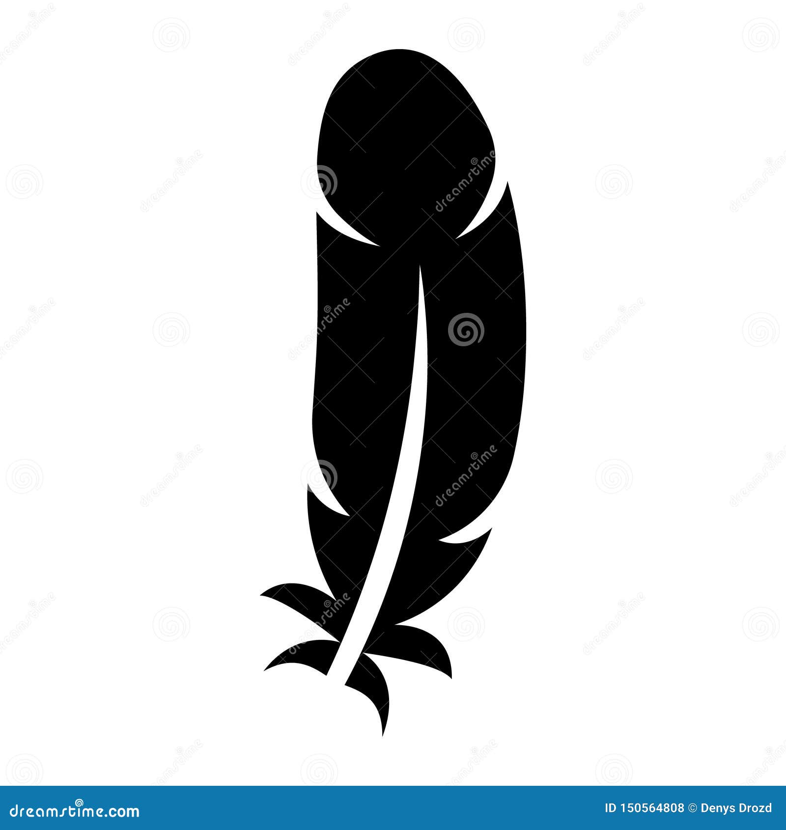 Feather Vector Icon. Feather Symbol Illustration Stock Vector ...