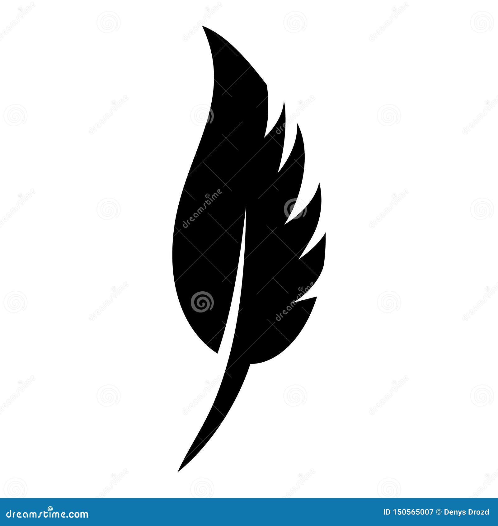 Feather Vector Icon. Feather Symbol Illustration Stock Illustration ...