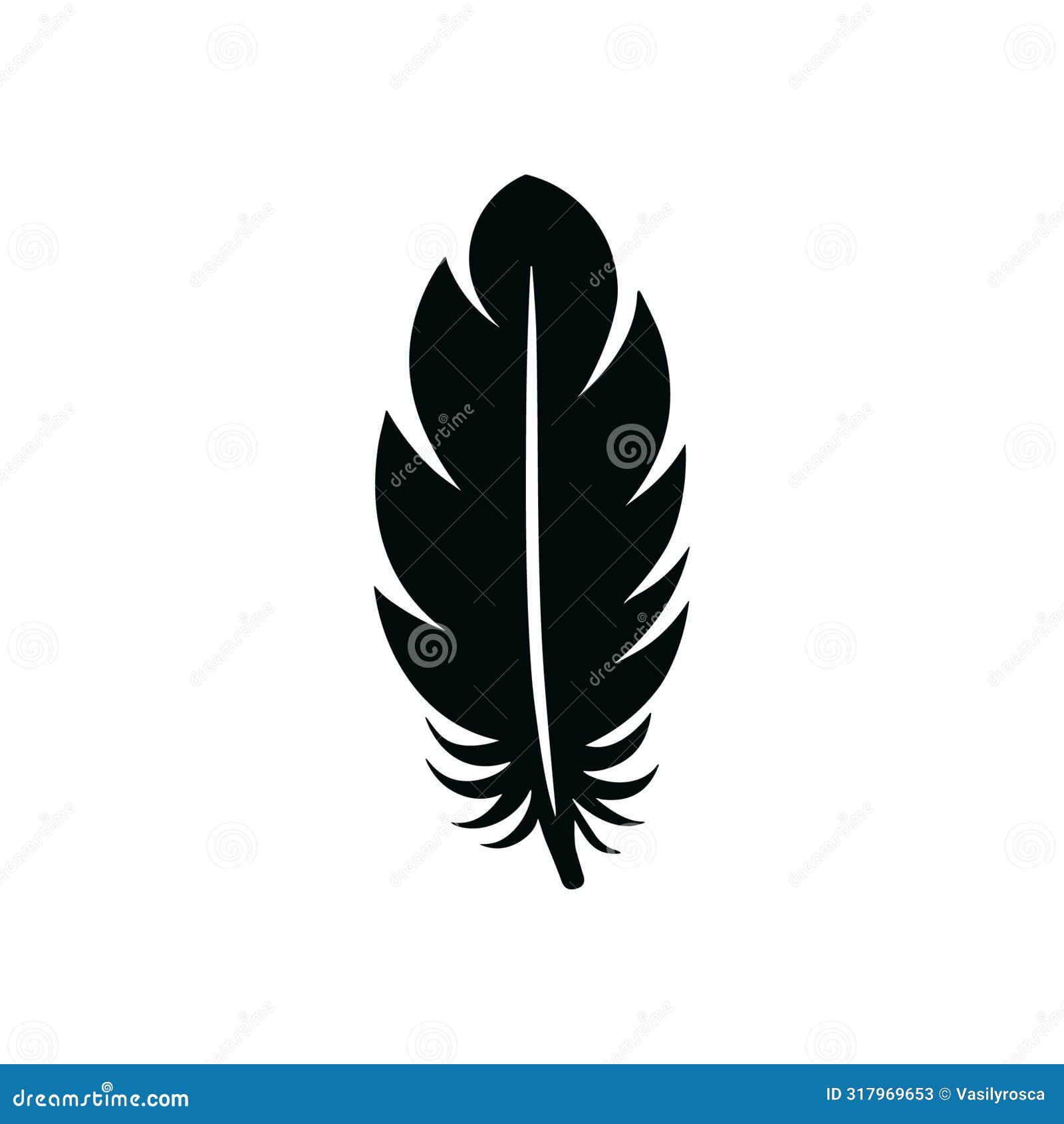 Feather Weight Light Black Vector Icon. Smooth Black Feather Pictogram ...