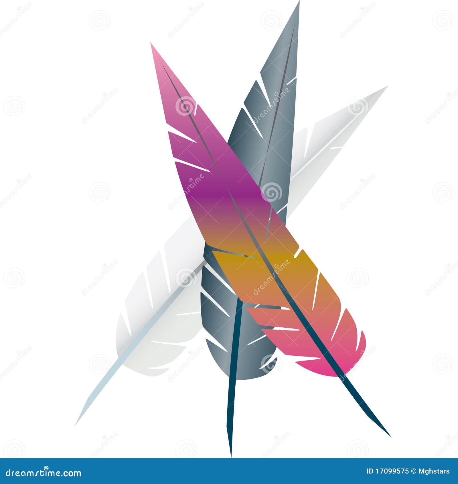 Feathers Used For Writing, Minimalist Logo Pattern Vector Illustration ...