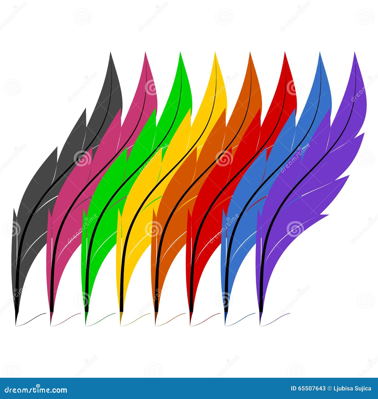 Feathers Colour - Illustration Stock Illustration - Illustration of ...
