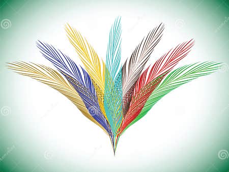 Feathers fan stock vector. Illustration of indian, icon - 17192900