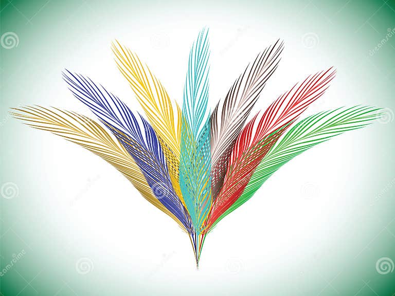 Feathers fan stock vector. Illustration of indian, icon - 17192900