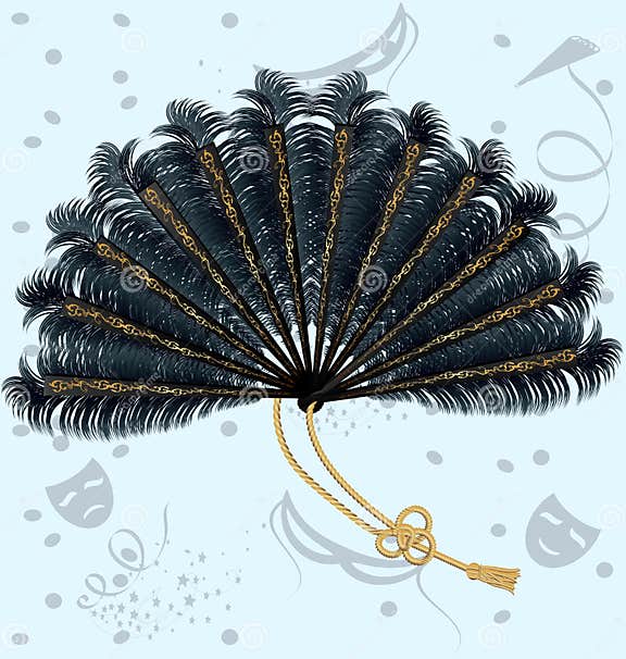 Feathers fan stock vector. Illustration of object, enigma - 19066256