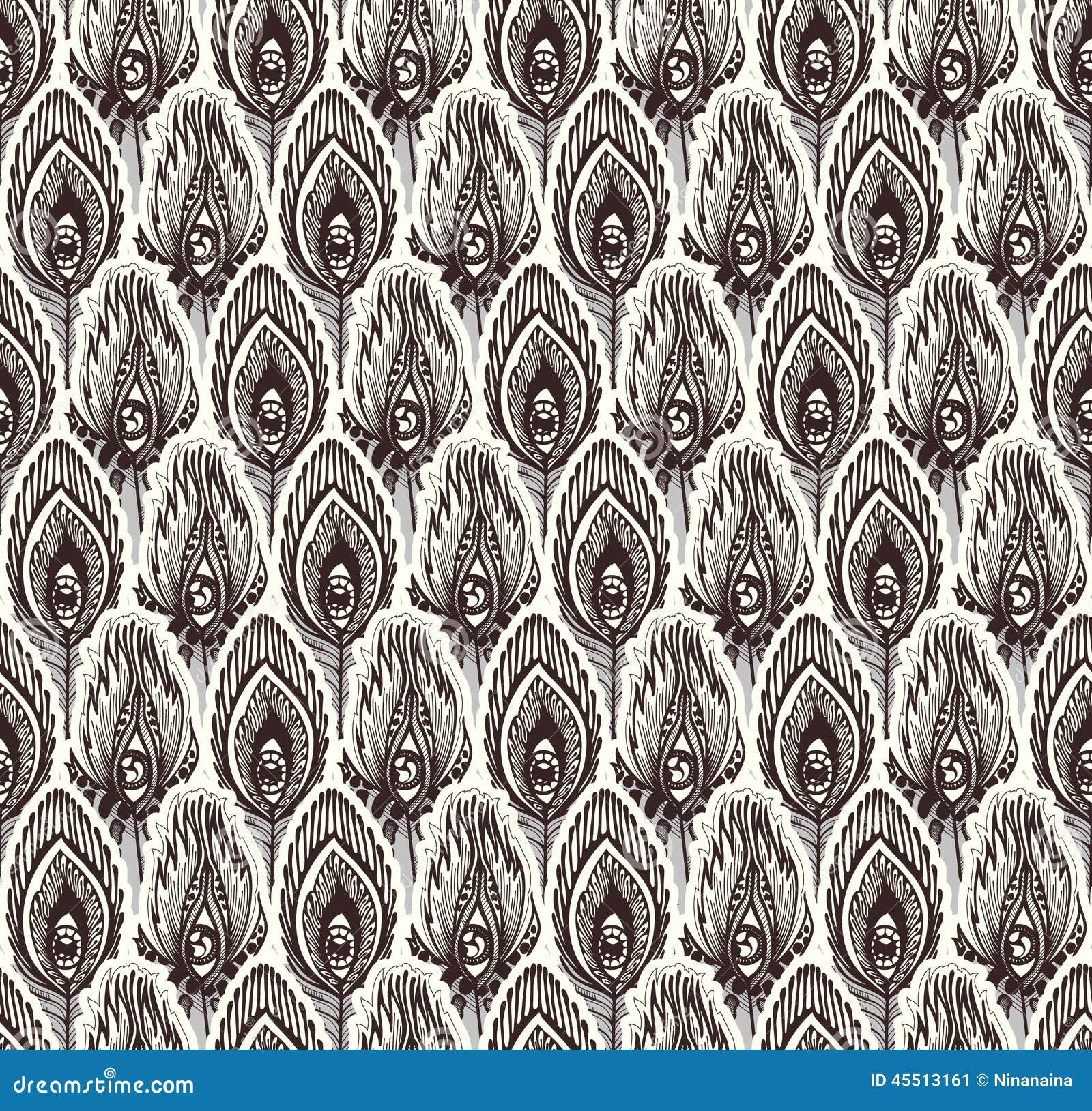 Feathers pattern stock vector. Illustration of flying - 45513161