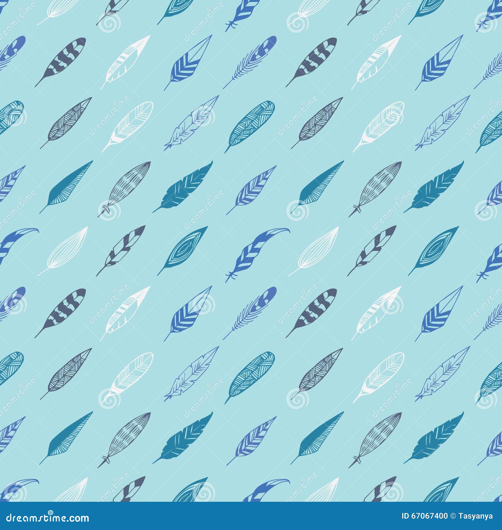 Feathers pattern seamless. stock vector. Illustration of seamless ...