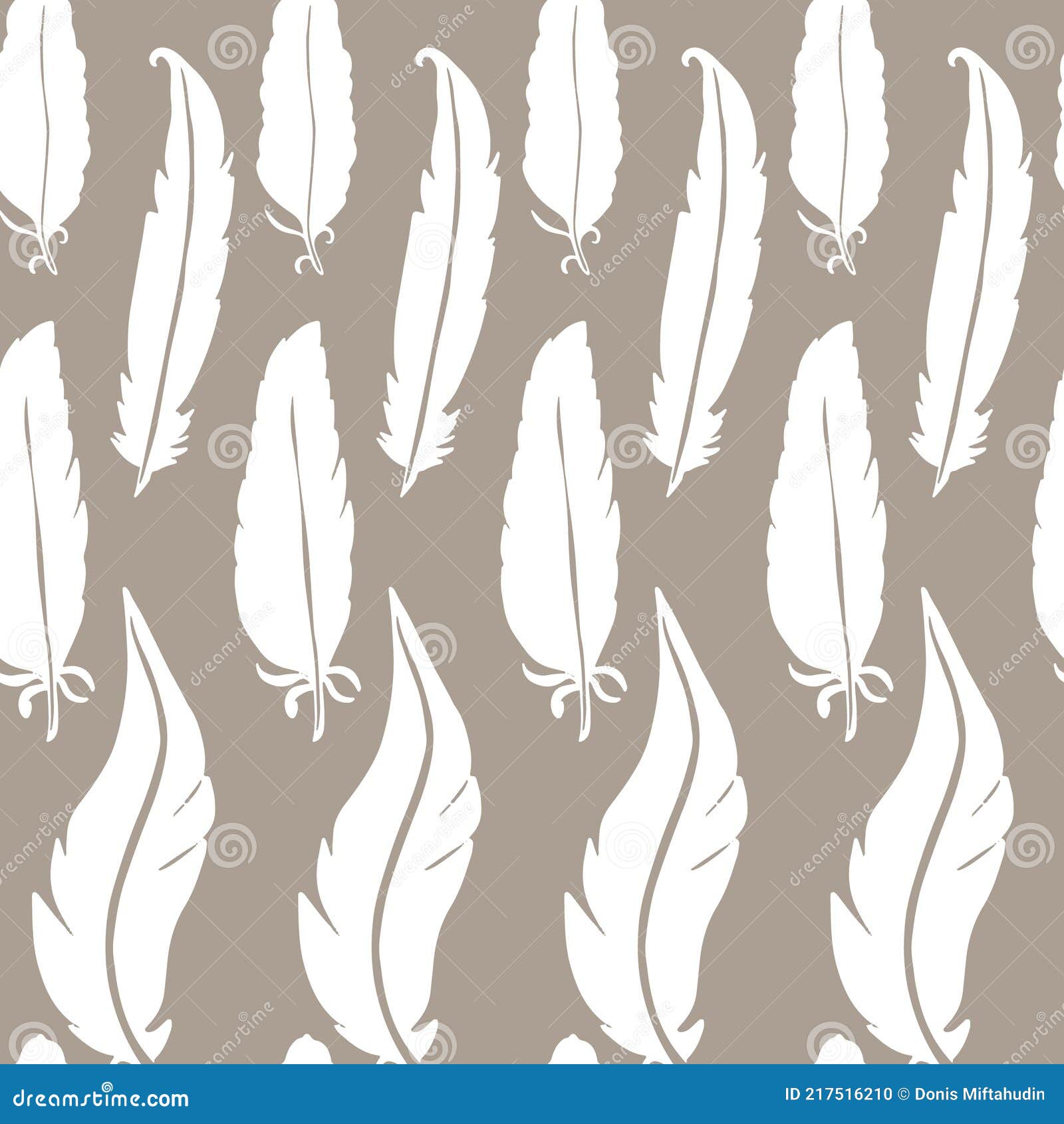 Feathers Seamless Pattern stock vector. Illustration of print - 217516210