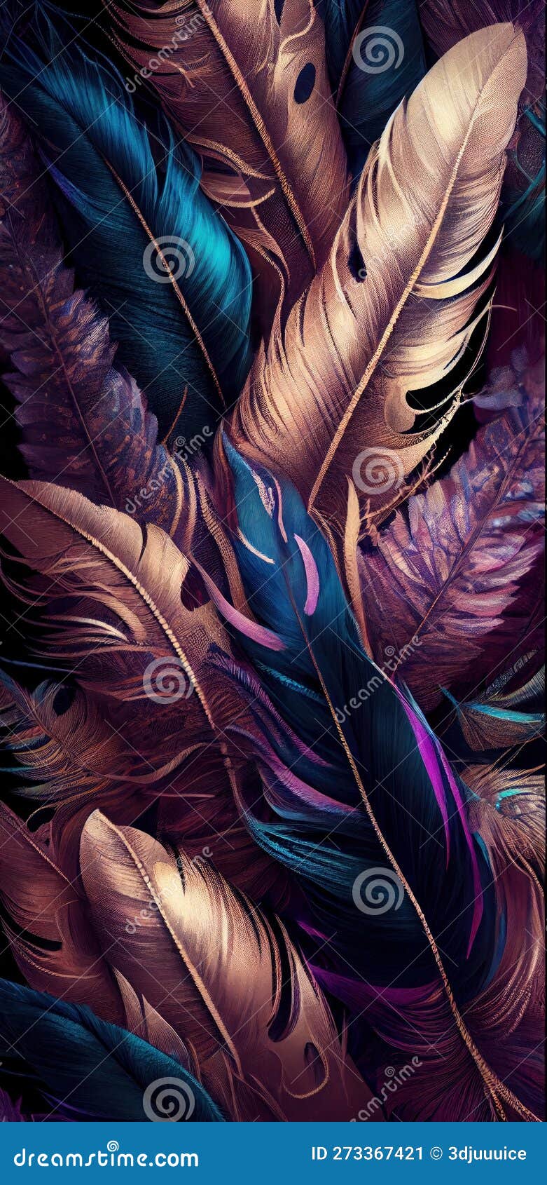 Feathers Texture Bright Vertical Abstract Background. Stock ...