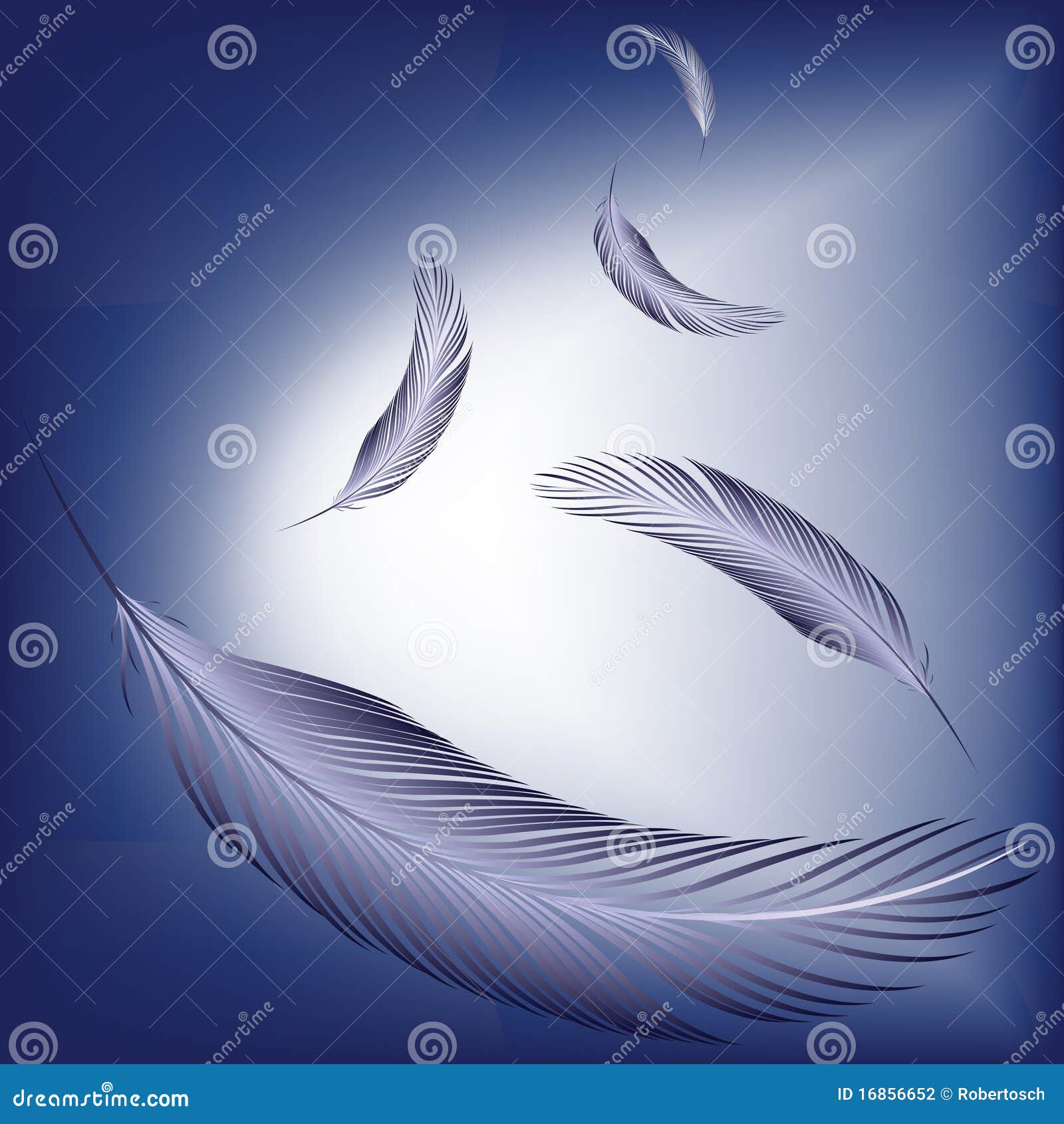 Feathers in the wind stock vector. Illustration of abstract - 16856652