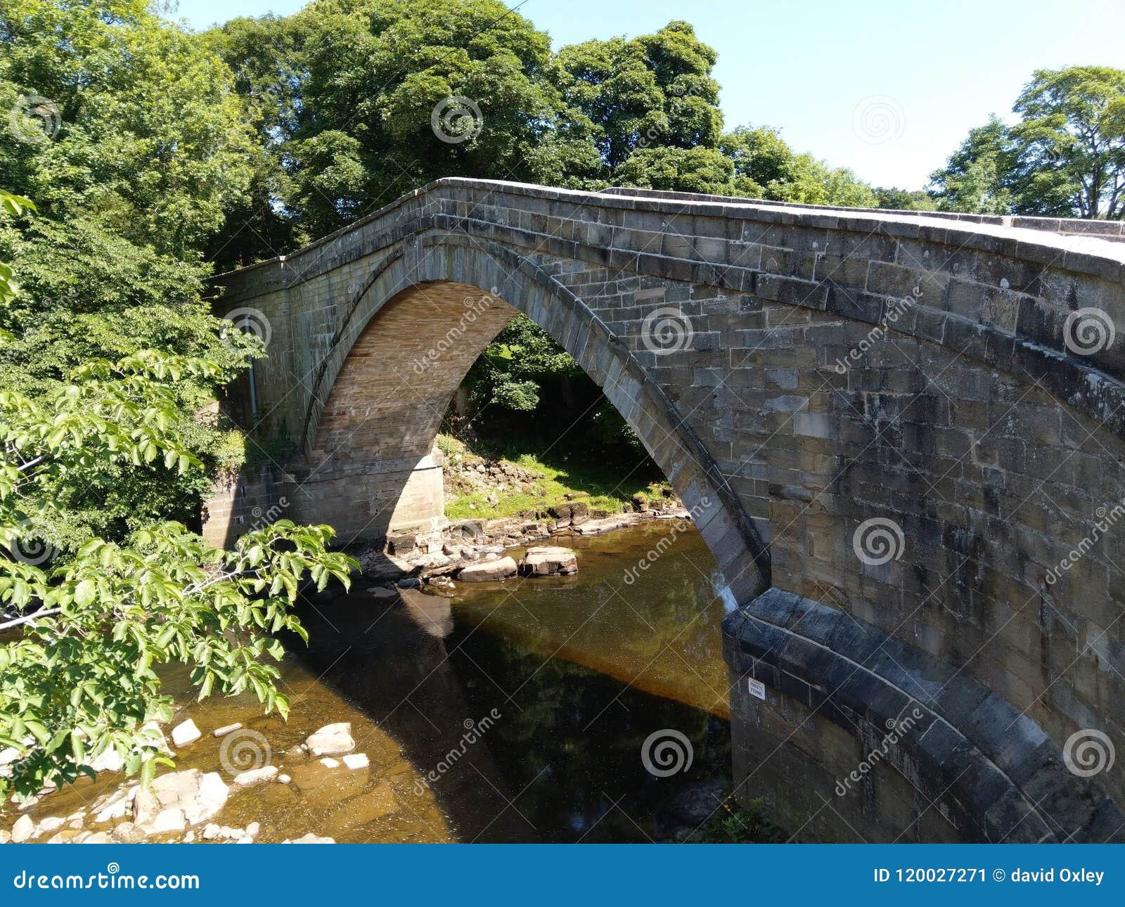 Featherstone Bridge Northumberland England Stock Image - Image of ...