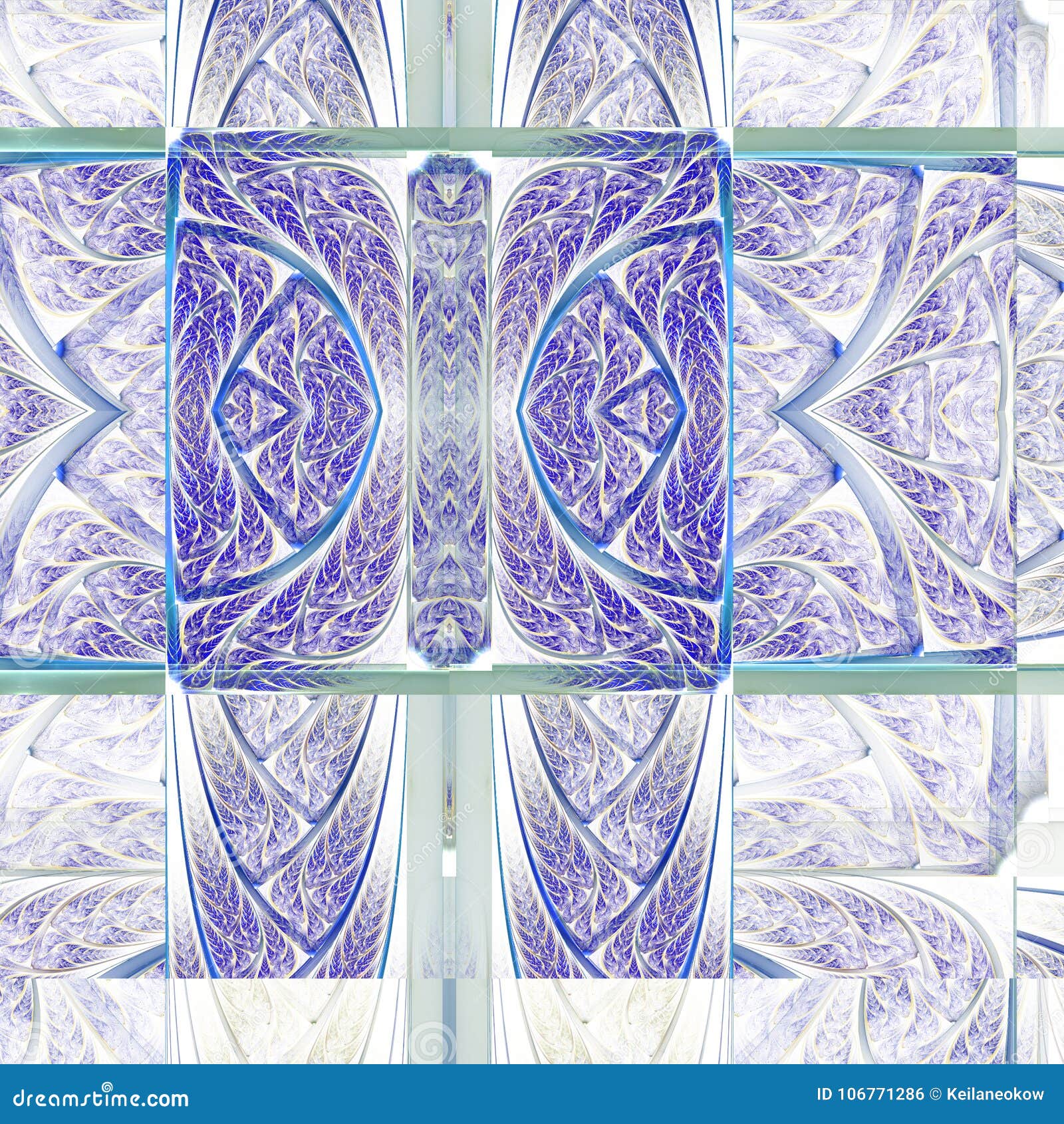 Feathery Abstract Fractal Pattern Stock Illustration - Illustration of ...