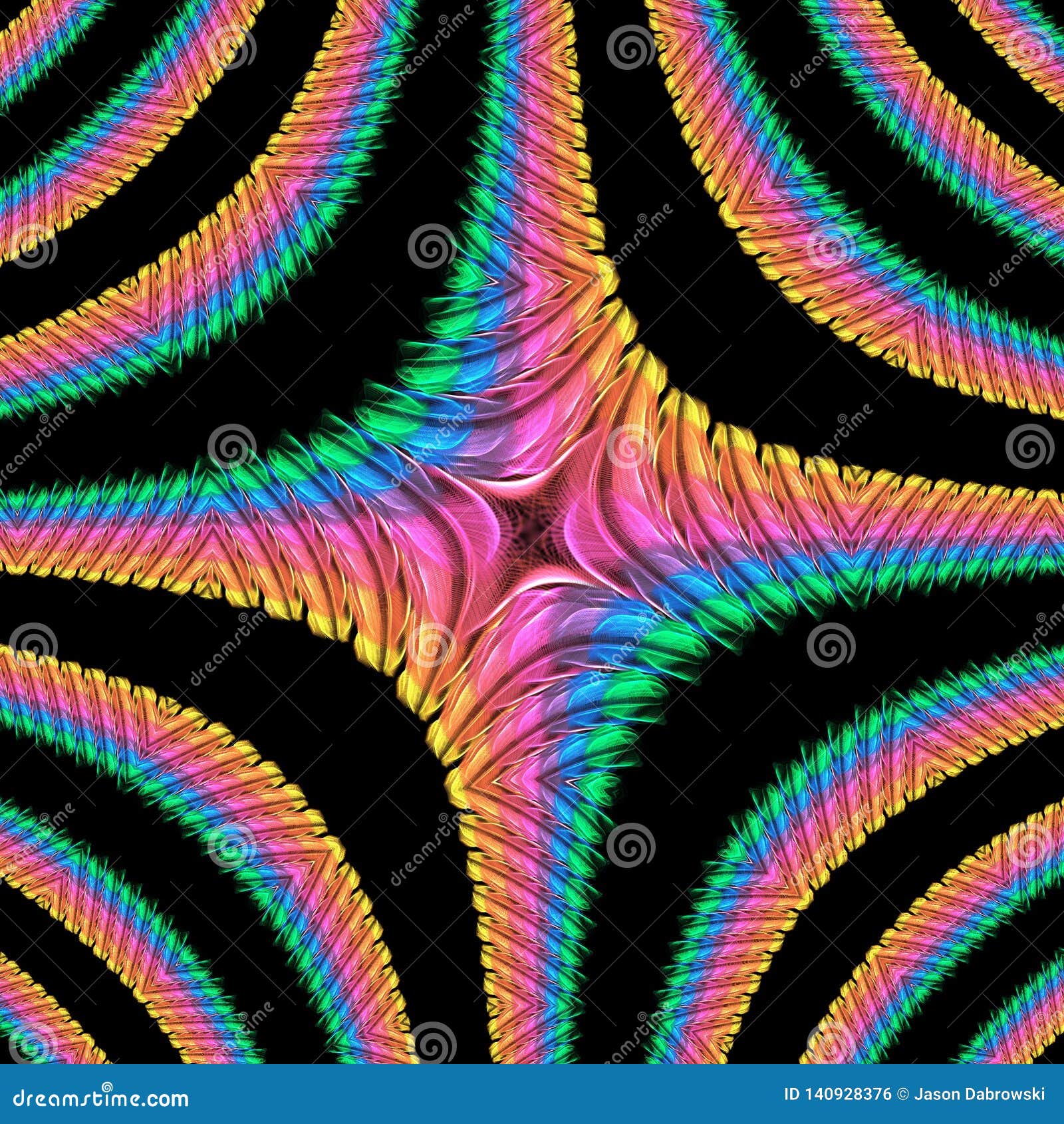 Coiled rainbow pattern stock illustration. Illustration of bright ...