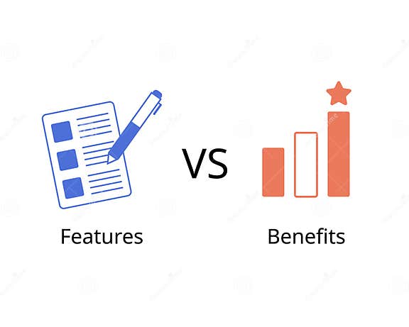 Feature and Benefit of Product or Service for Sales Technique Stock ...