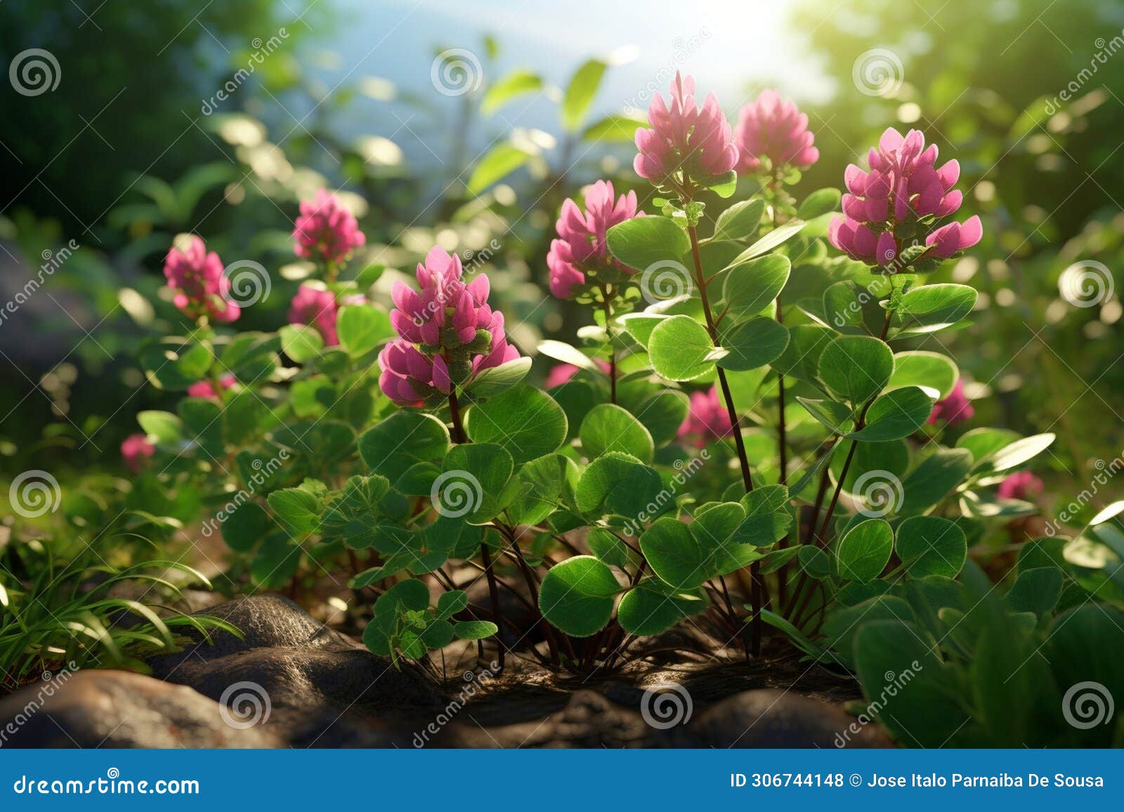 Feature a Composition of Various Clover Species. Generative Ai Stock ...