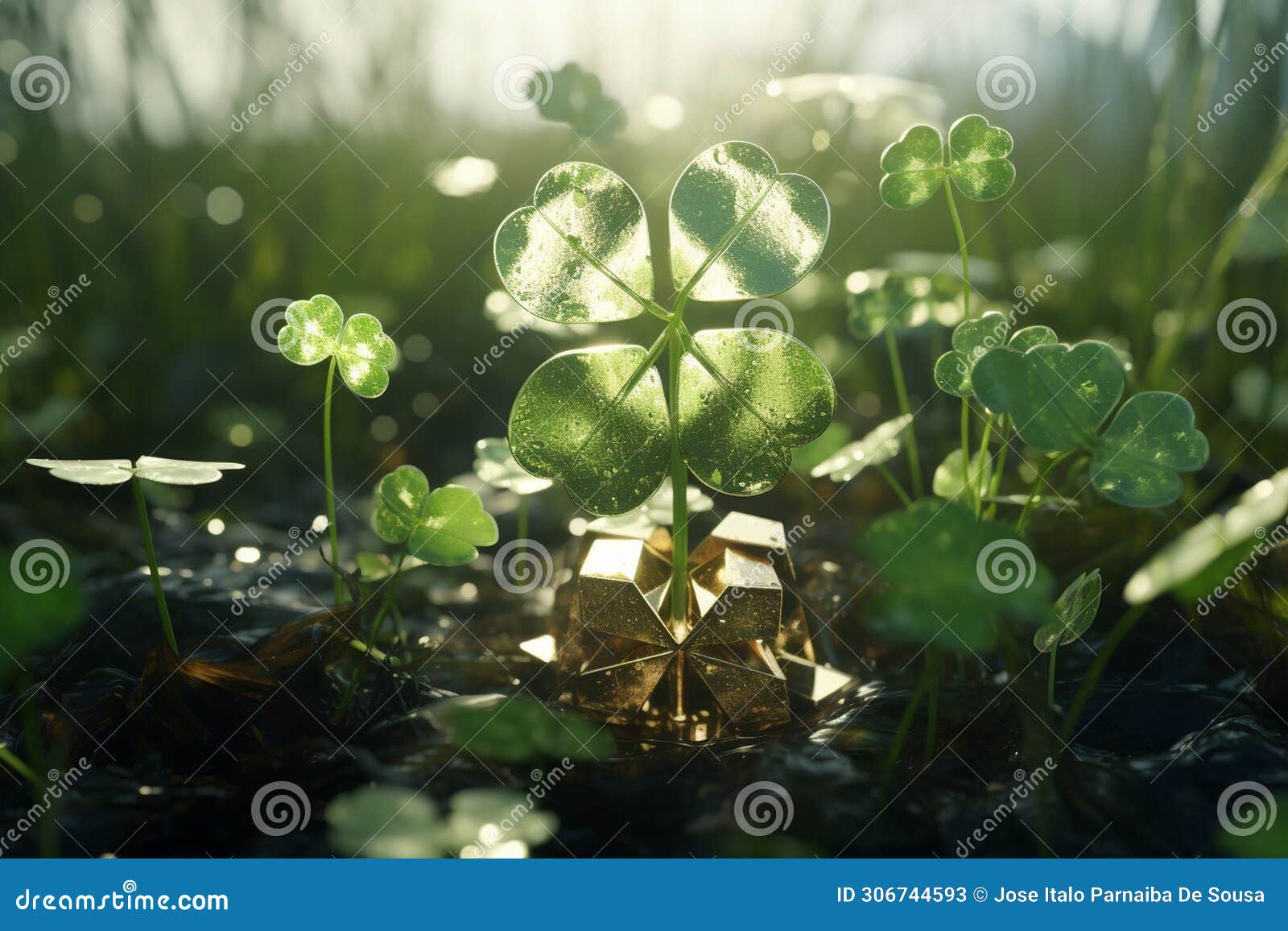 Feature a Creative Representation of a Clover. Generative Ai Stock ...