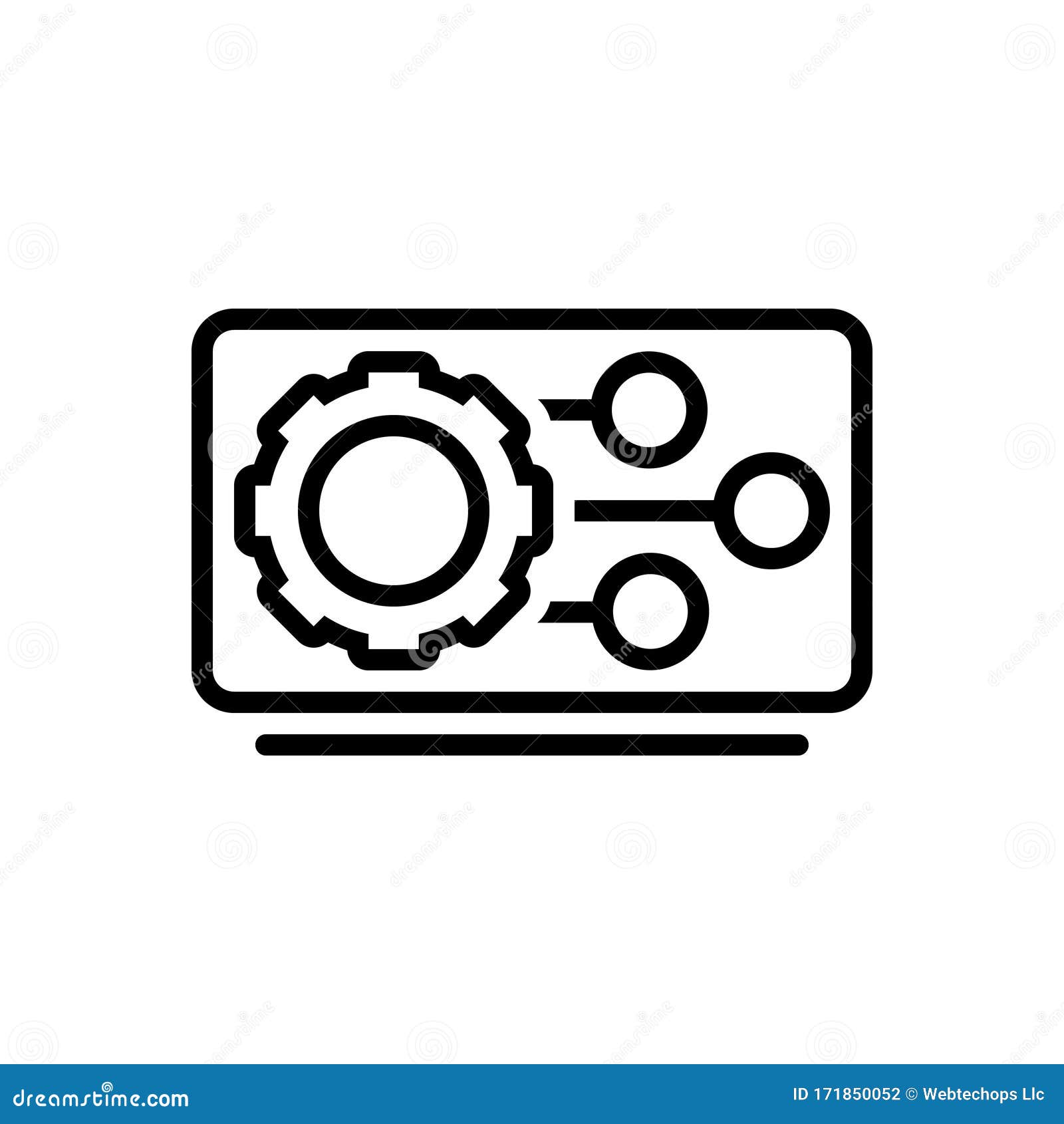 Black Line Icon for Feature, Characteristic and Trait Stock Vector ...